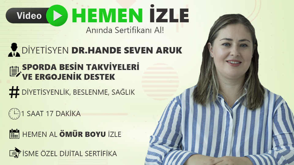 Sporda Besin Takviyeleri ve Ergojenik Destek / HEMEN İZLE | Alfa Etkinlik